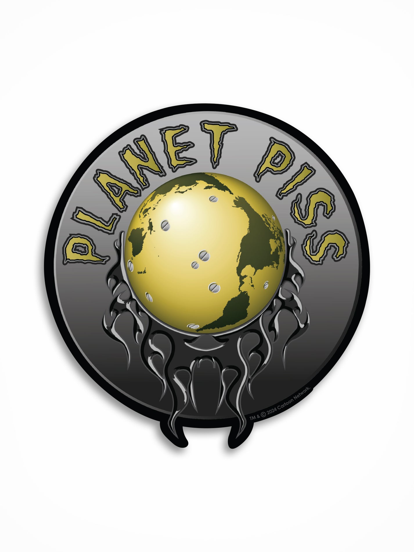Metalocalypse Die-cut Sticker - Planet Piss – Titmouse Stuff